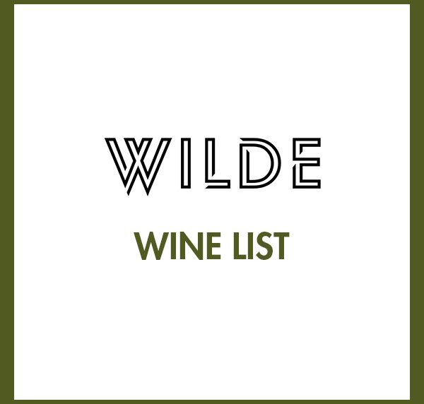Wilde – Wine List | WILDE